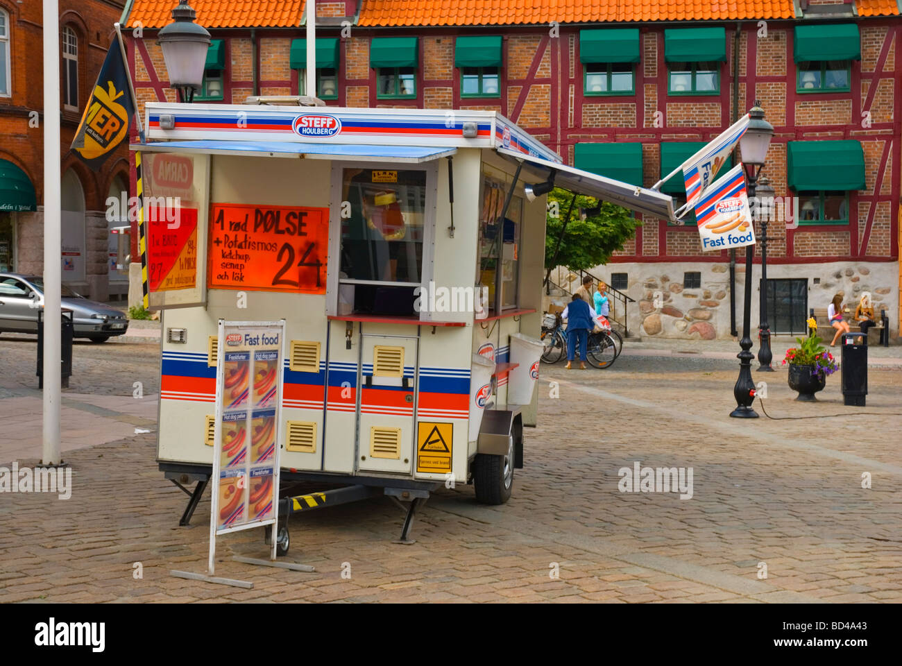 Danish fast food kiosk in Ystad Skåne Sweden Europe Stock Photo - Alamy
