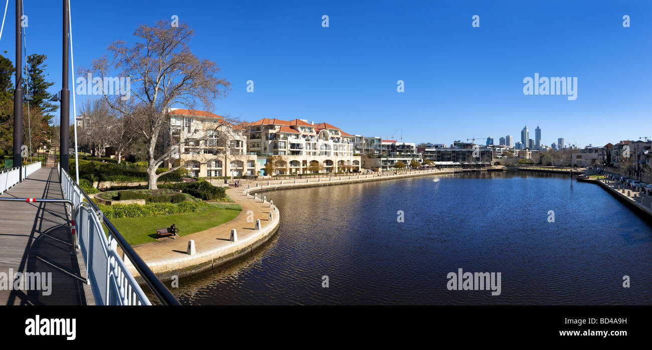 Claisebrook Cove redevelopment in affluent East Perth. Perth, Western ...