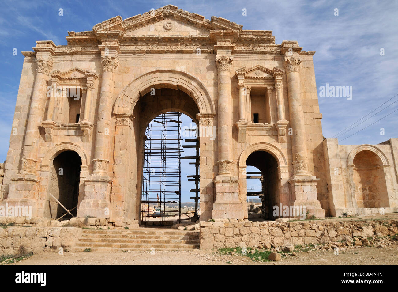 Roman Odeon ruins in Amman Jordan Stock Photo - Alamy