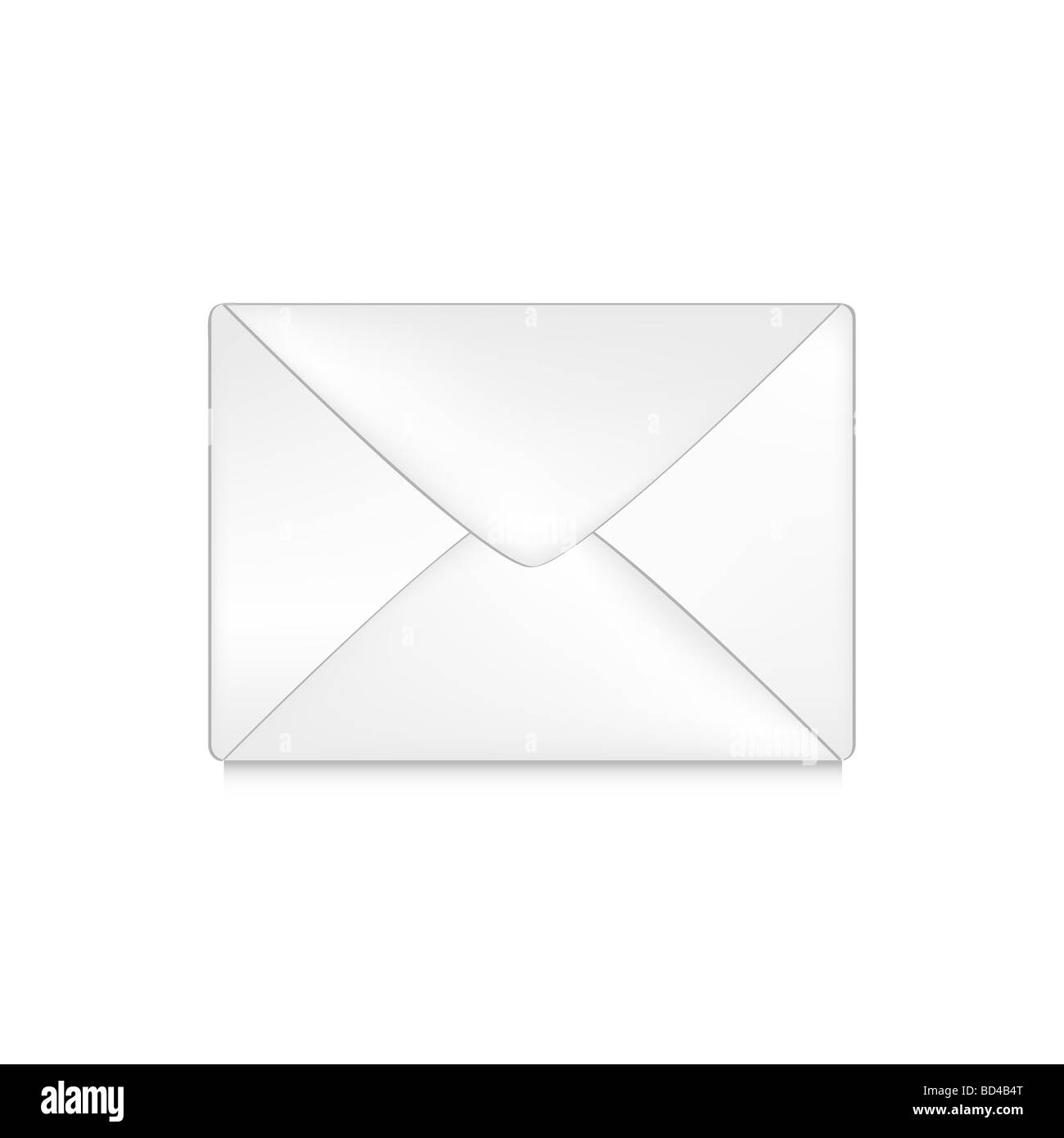 closed envelope on white background Stock Photo - Alamy