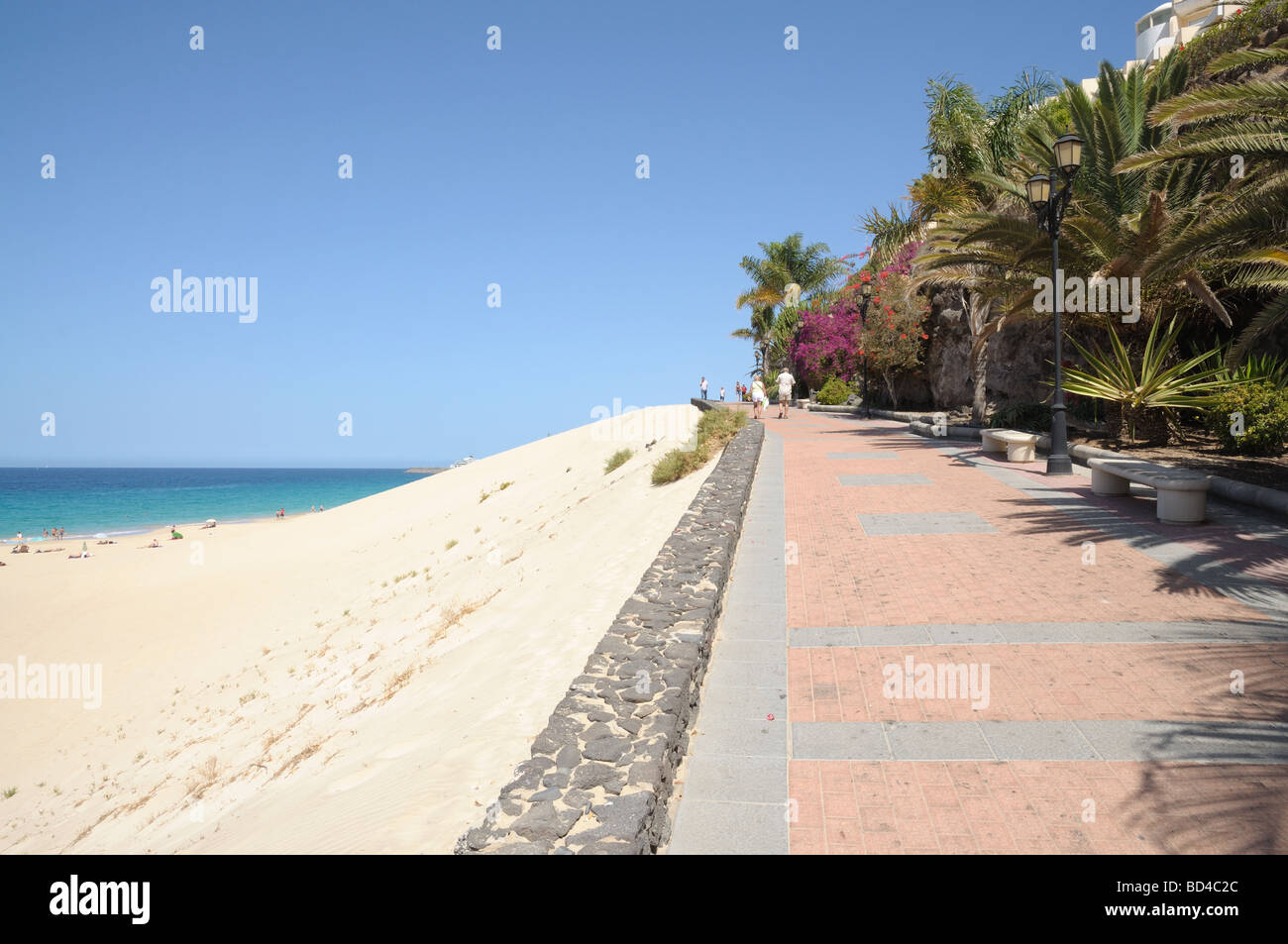 Promenade in Morro Jable. Canary Island Fuerteventura, Spain Stock ...