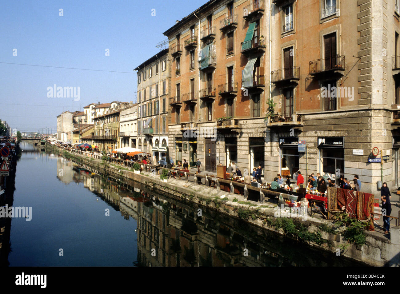 milan navigli area Stock Photo - Alamy