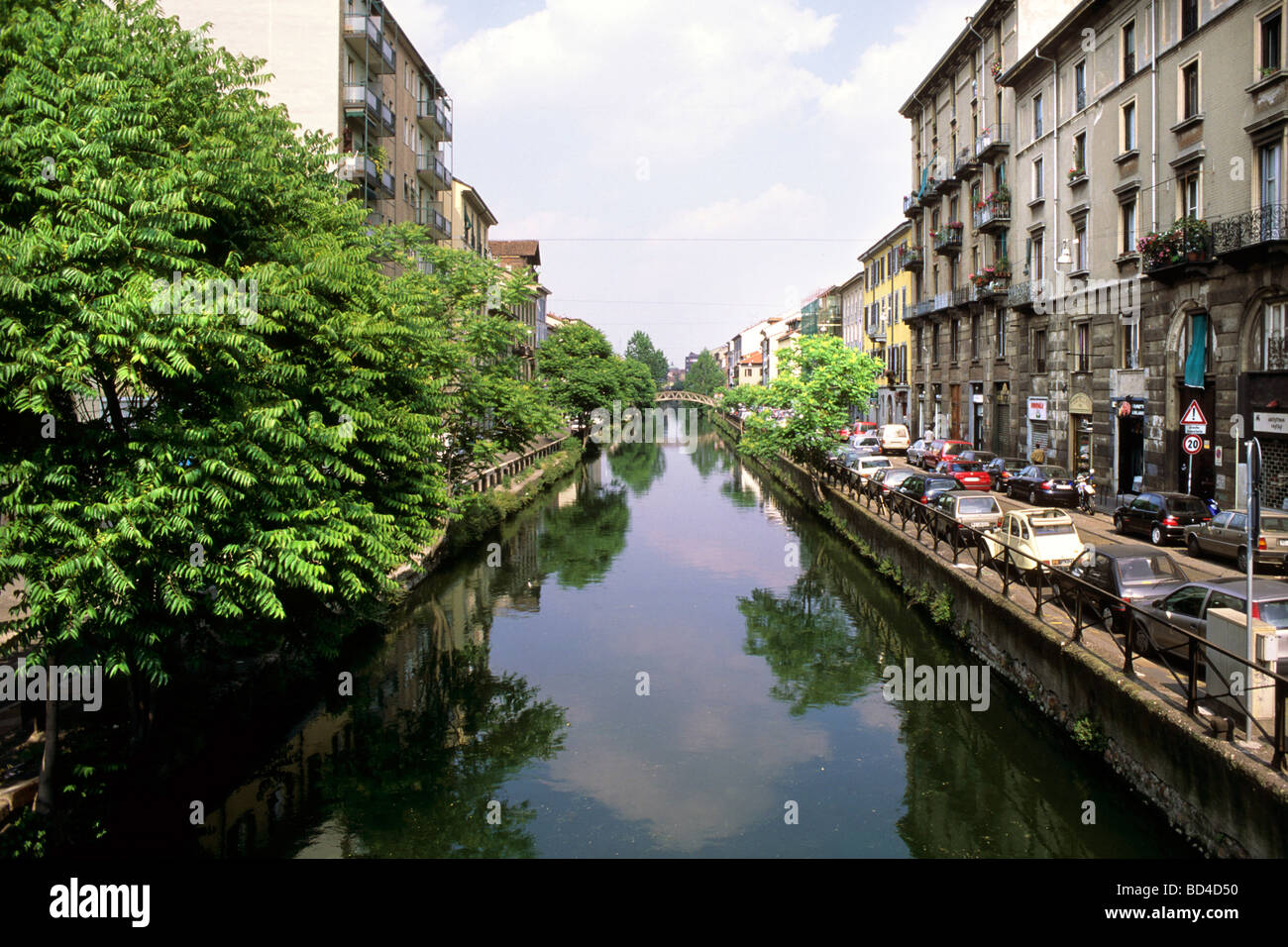 milan navigli area Stock Photo - Alamy