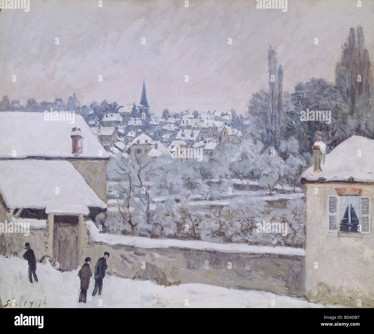 fine arts, Sisley, Alfred, (1839 - 1899), painting, "Winter in ...