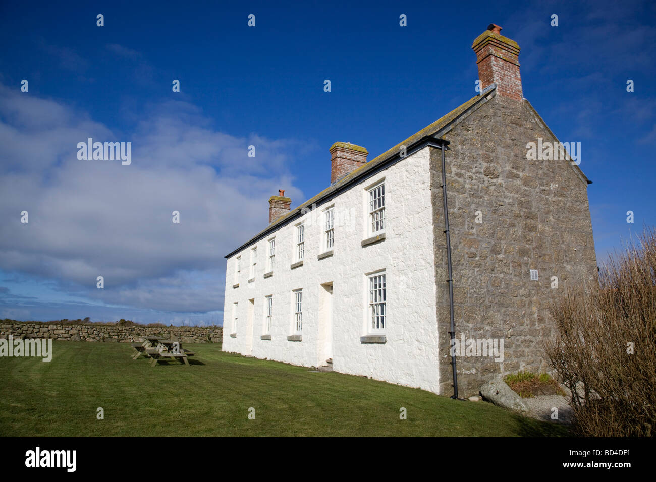 three chimneys cottage porthgwarra cornwall Stock Photo - Alamy