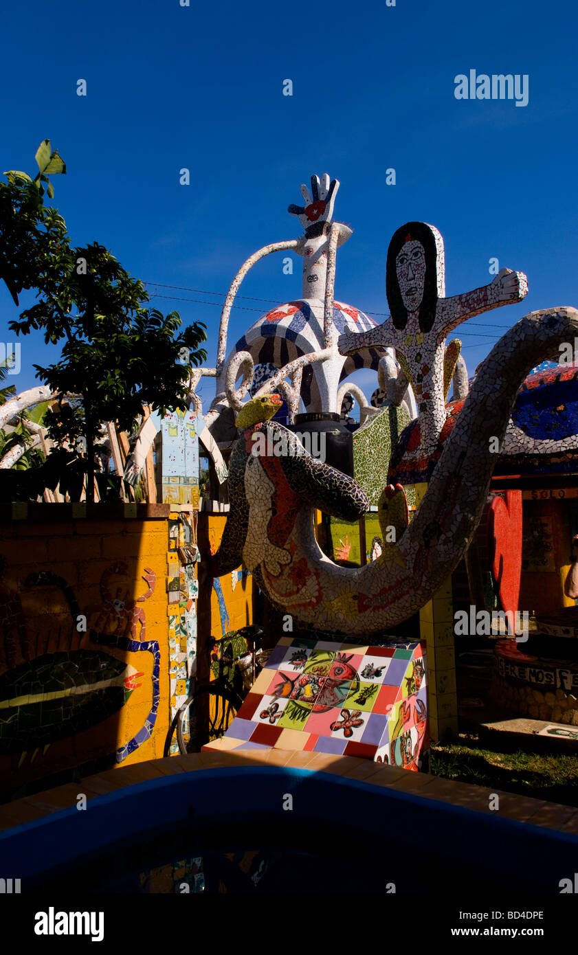 Havana Cuba home of the world famous ceramic artist Jose Fuster with ...