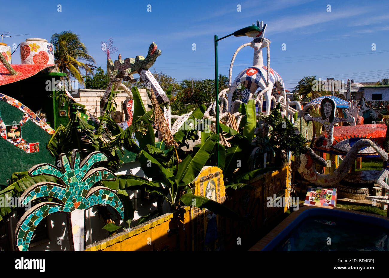 Havana Cuba home of the world famous ceramic artist Jose Fuster with ...