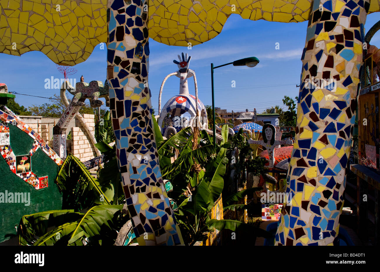 Havana Cuba home of the world famous ceramic artist Jose Fuster with ...