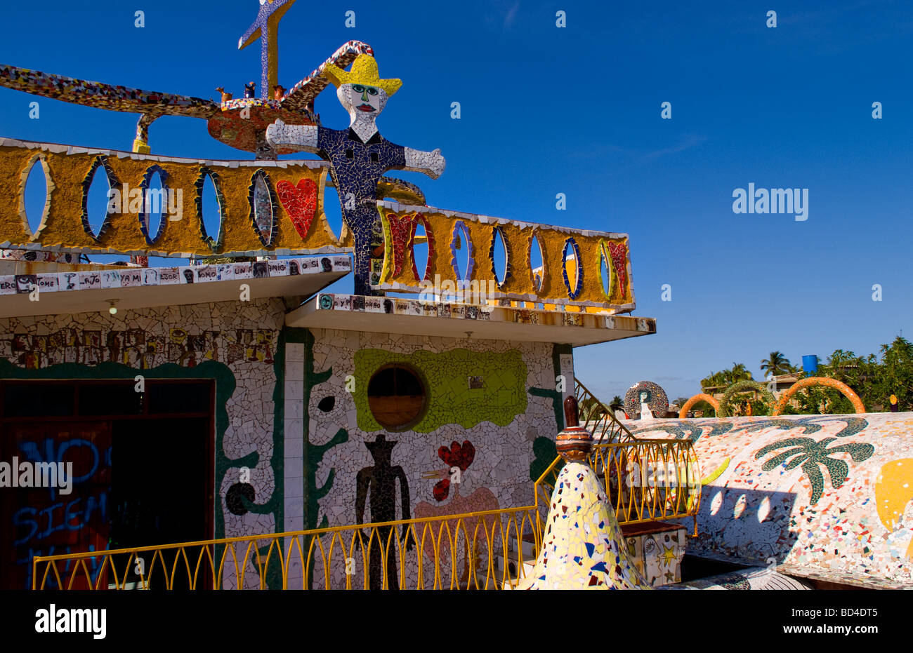 Havana Cuba home of the world famous ceramic artist Jose Fuster with ...