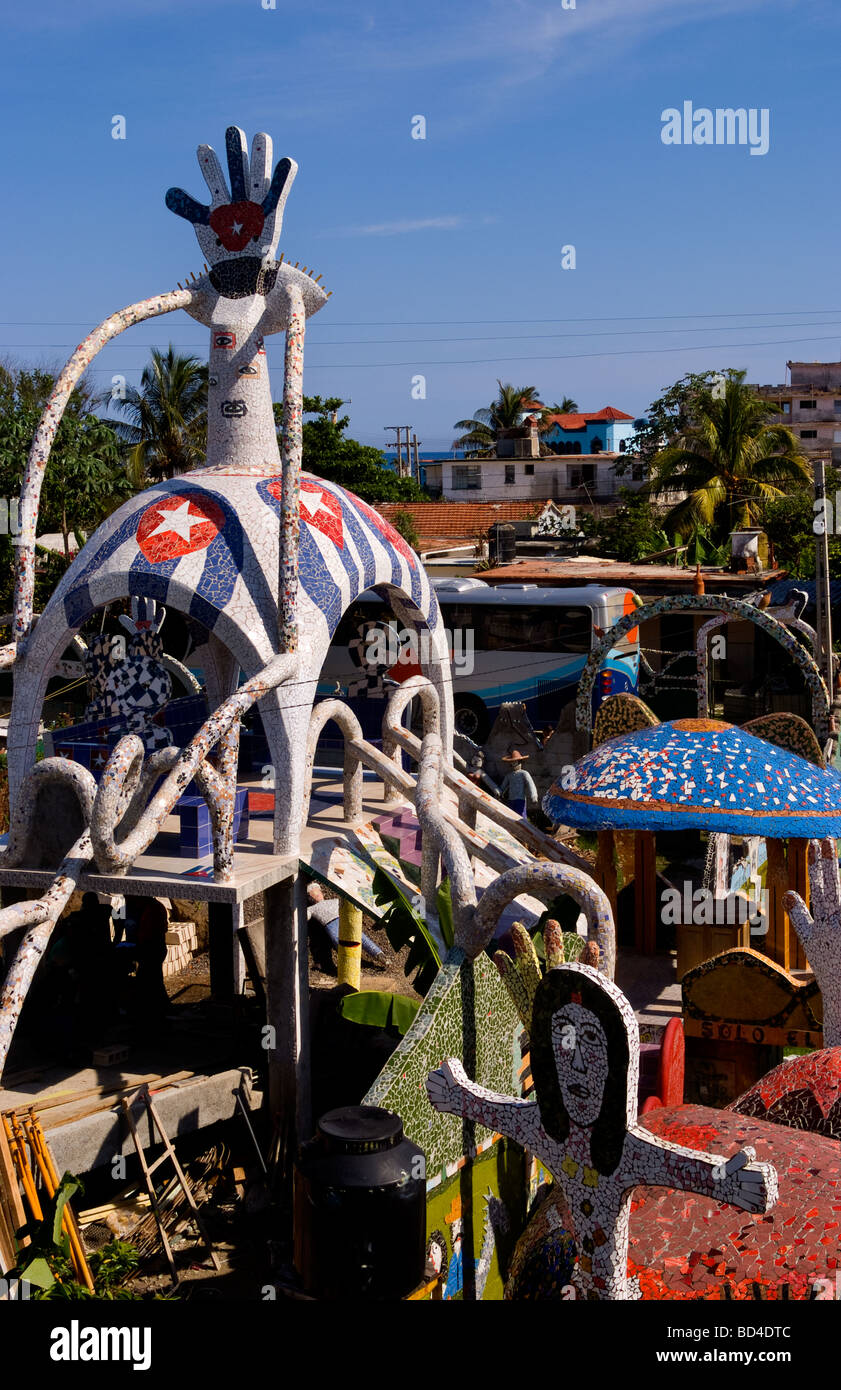Havana Cuba home of the world famous ceramic artist Jose Fuster with ...