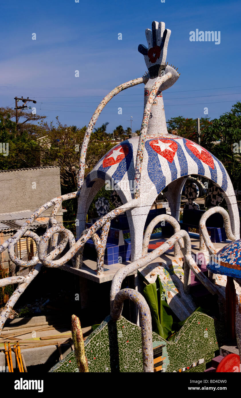 Havana Cuba home of the world famous ceramic artist Jose Fuster with ...