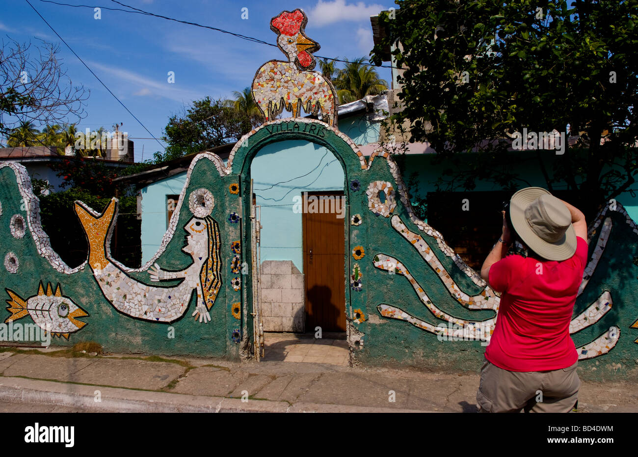 Tourist shooting in Havana Cuba home of the world famous ceramic artist ...