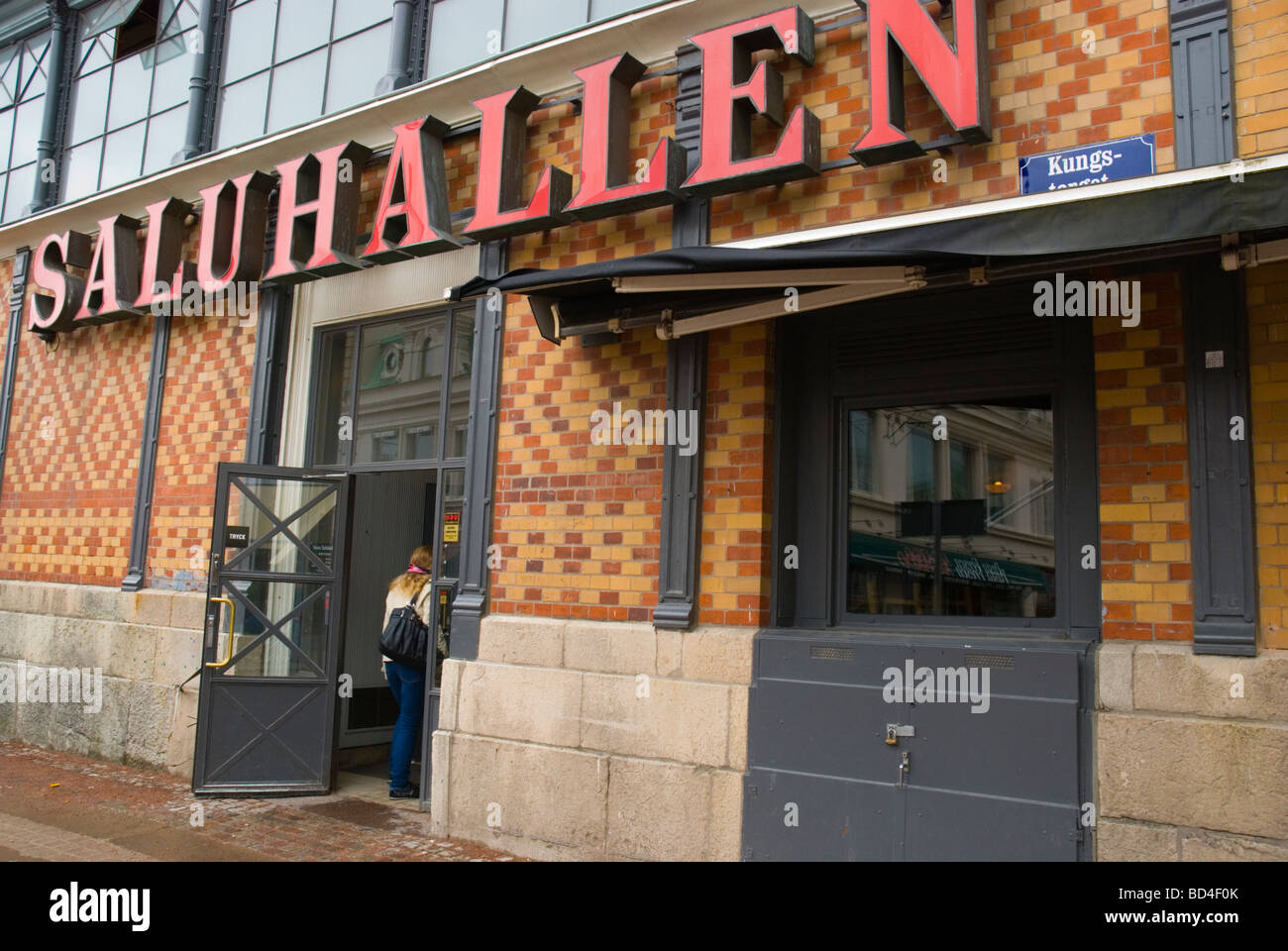 Stora Saluhallen the Great Market Hall exterior in Gothenburg Sweden ...
