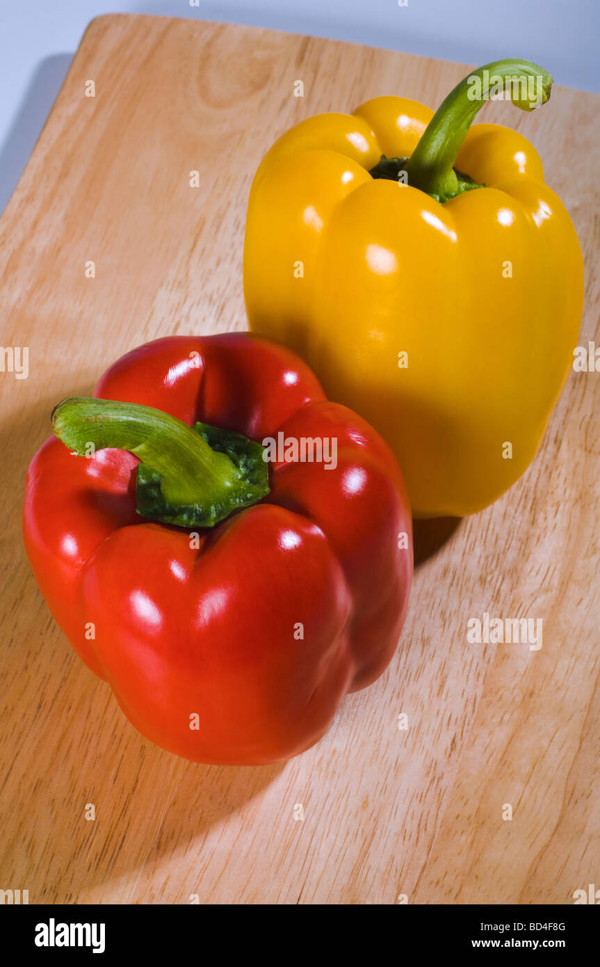 Red and yellow peppers Stock Photo - Alamy