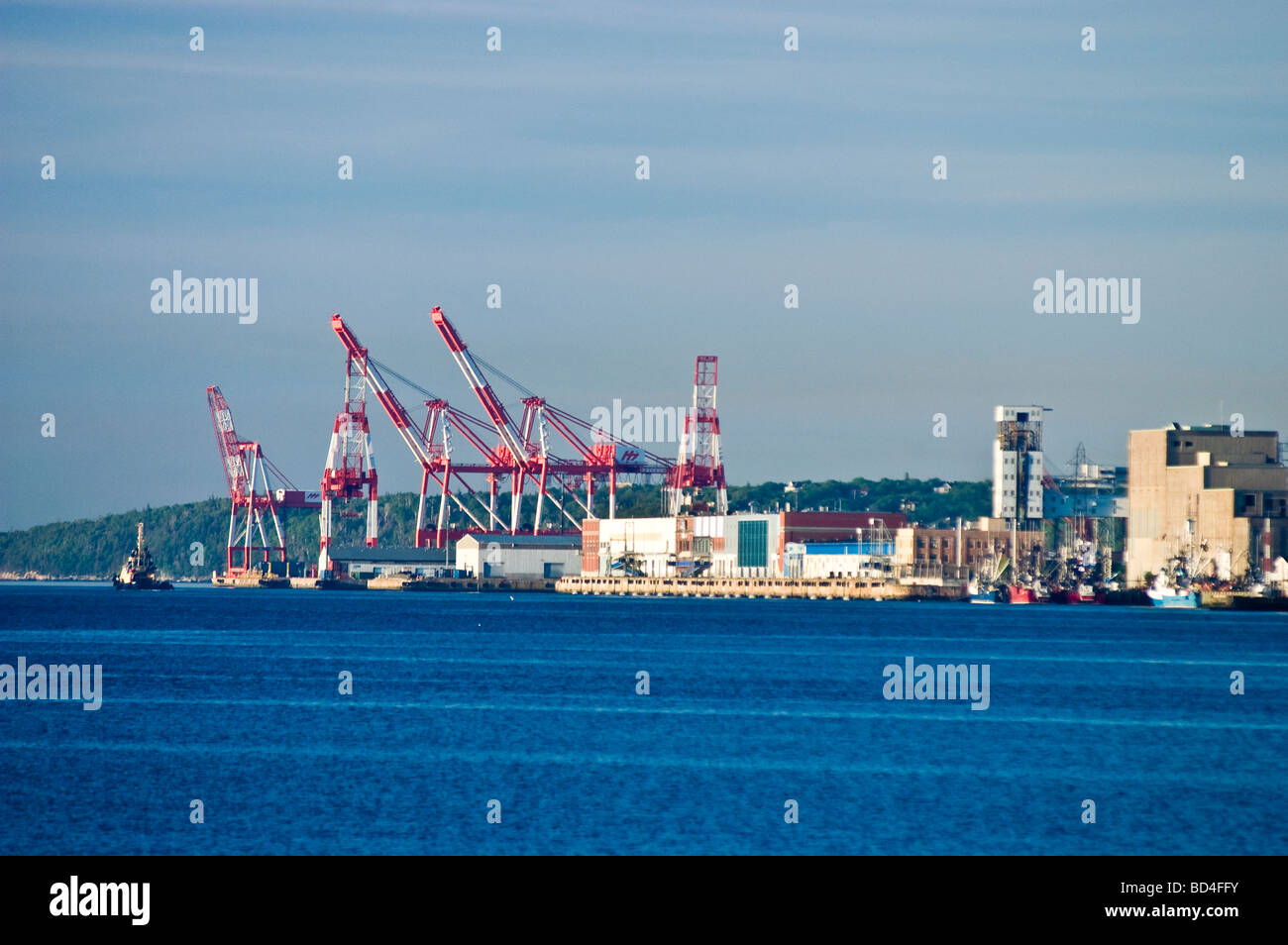 Halifax harbor, port, docs, structures, cranes, ships, Nova Scotia ...