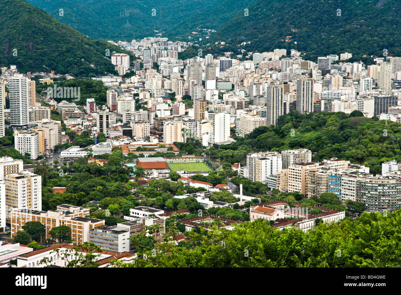 Aerial view of the world famous Rio de Janeiro in Brazil Stock Photo ...
