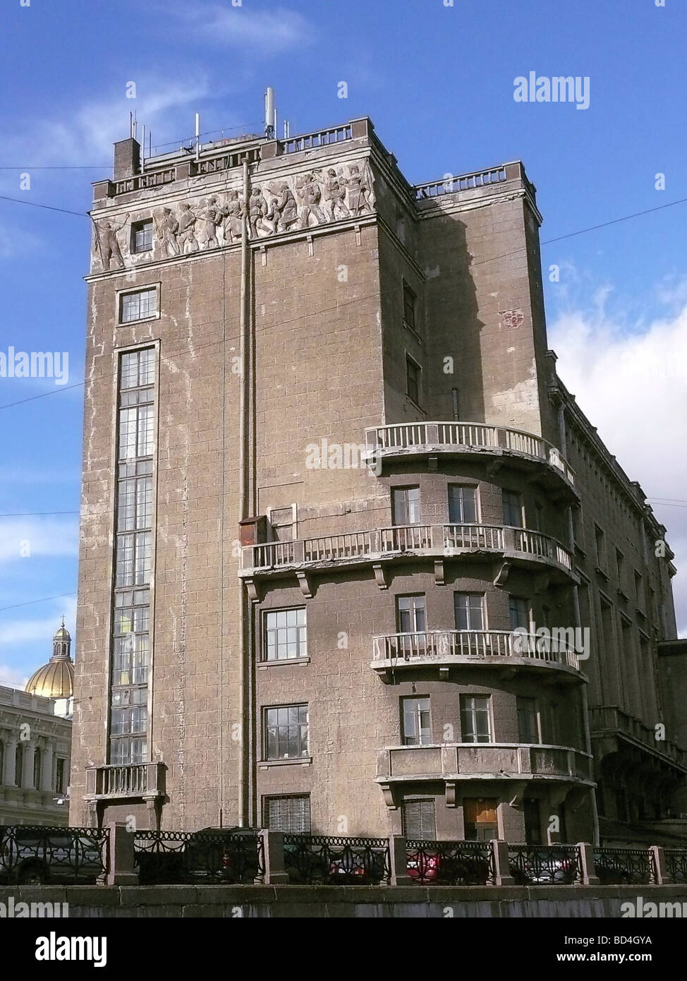 Russia, St Petersburg, houses in need of renovation, buildings from ...