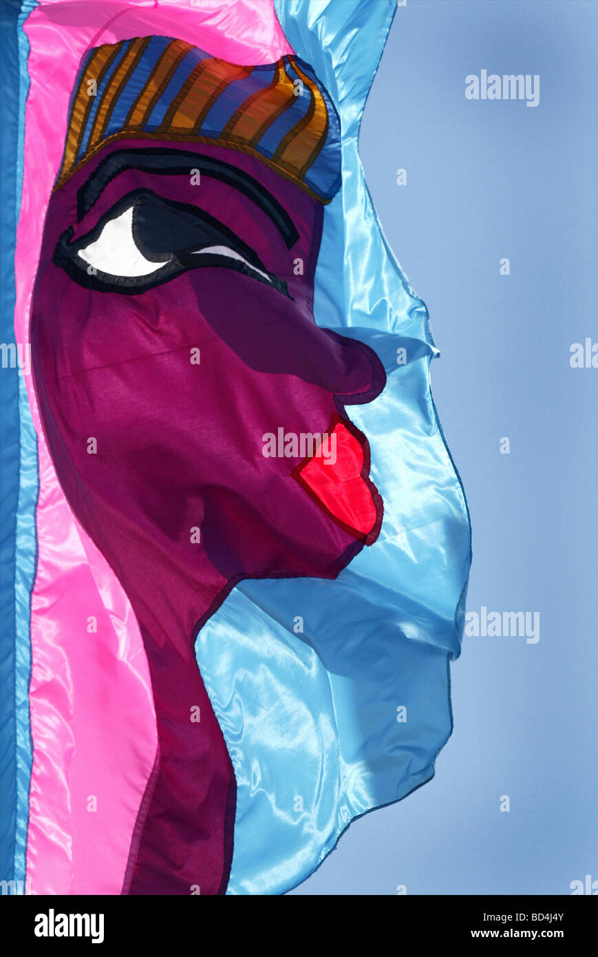 Colourful flags in Penzance for the Golowan festival Stock Photo - Alamy