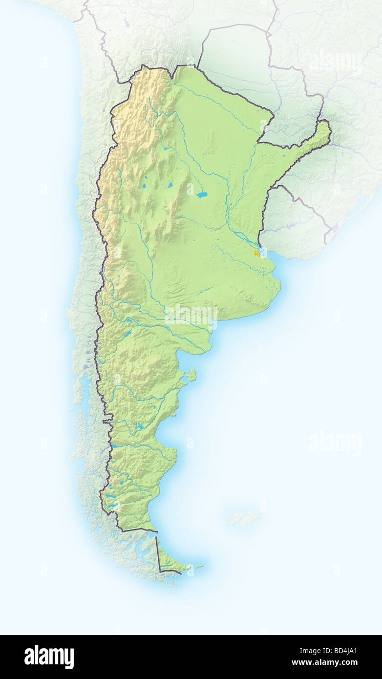 Argentina Physical Map Features