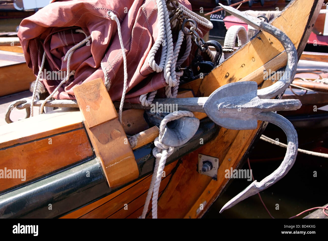 Old dutch sailing boat tackle Stock Photo - Alamy