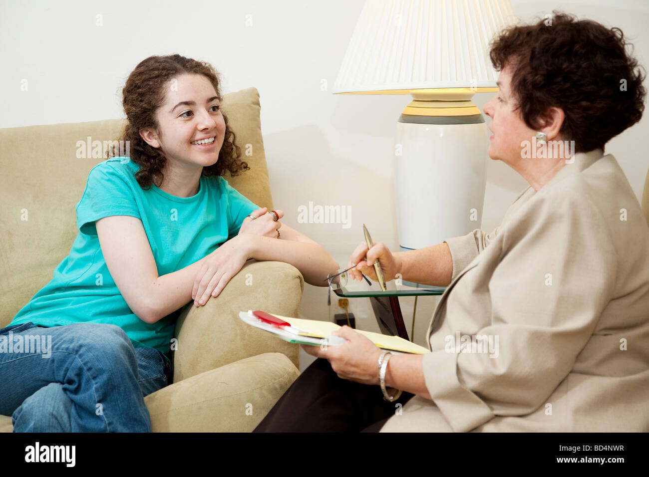 Teen interviewing for job hi-res stock photography and images - Alamy