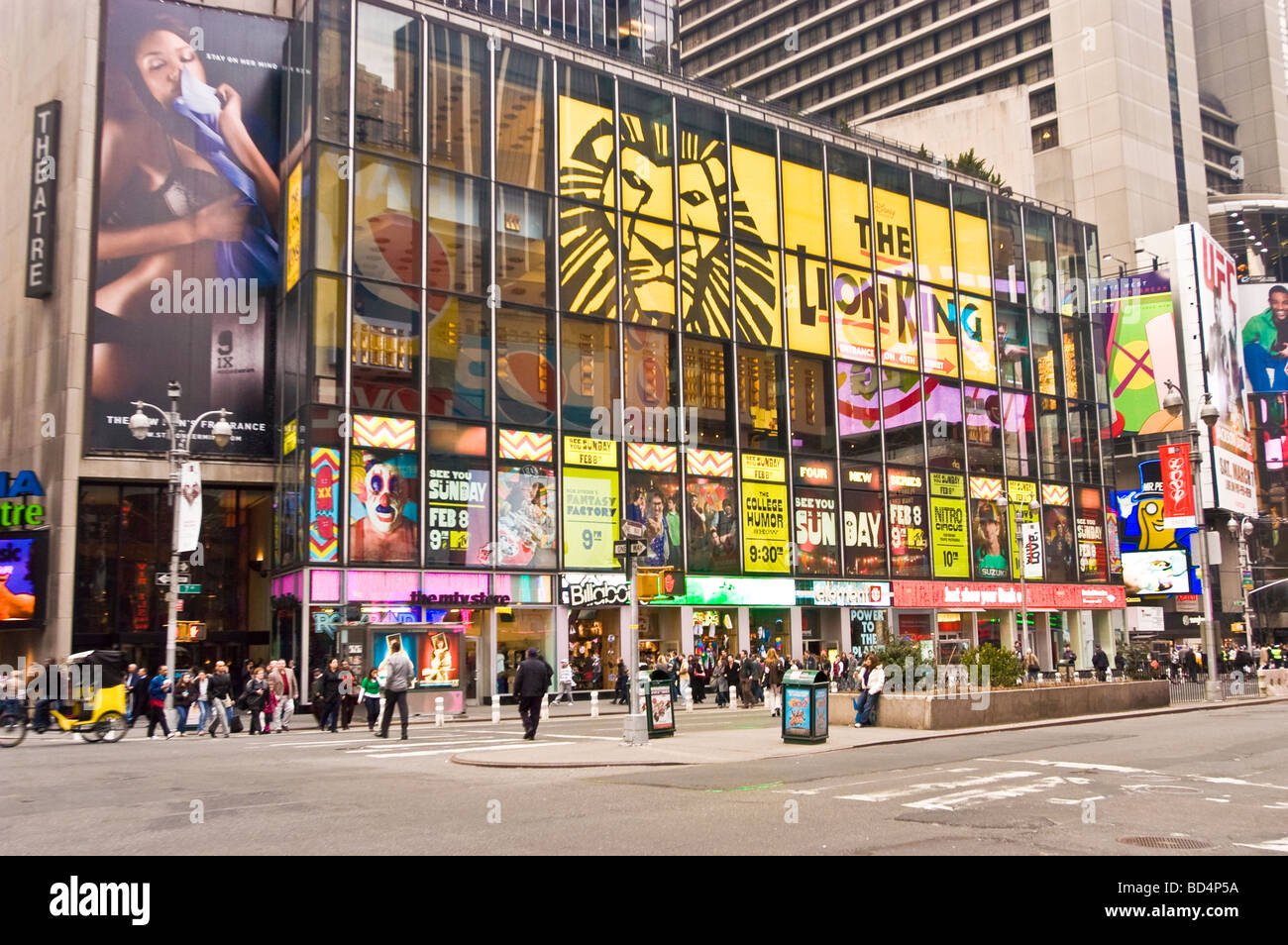 Minskoff Theatre building at Times Square, Manhattan, New York, USA ...