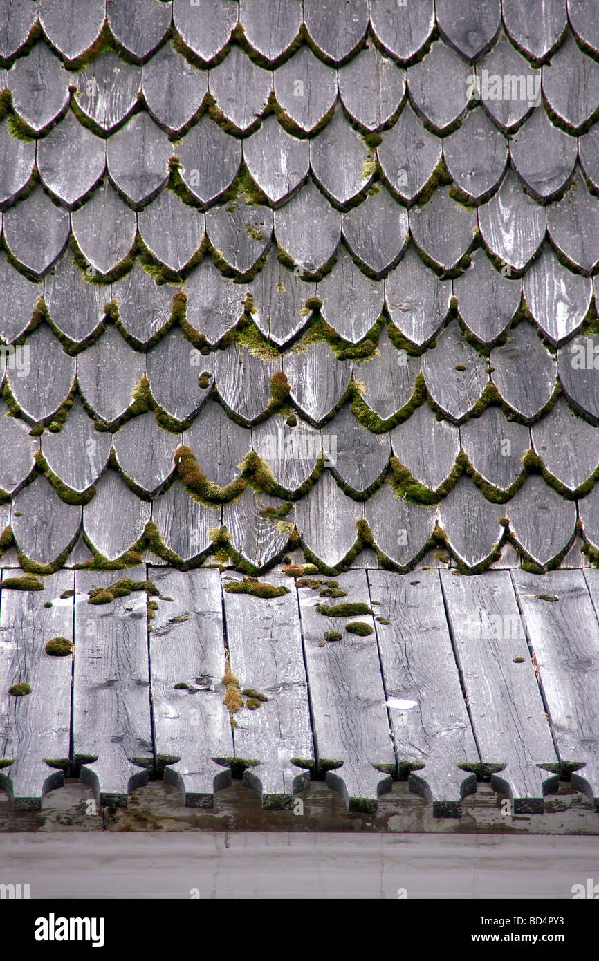 Russia, Moscow, wood shingles on a roof Stock Photo - Alamy