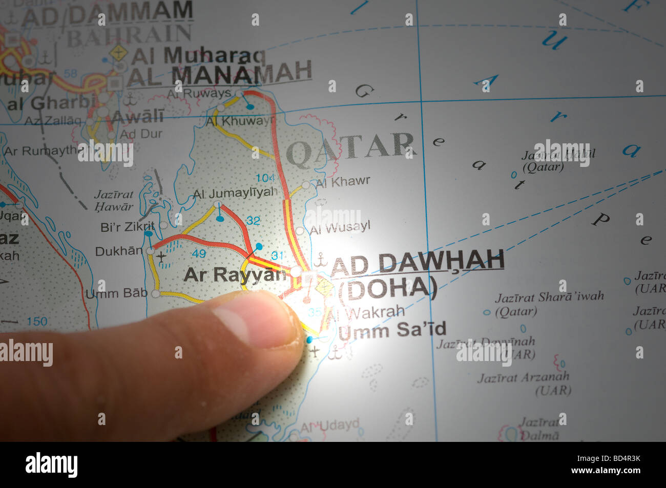 Map of doha hi-res stock photography and images - Alamy