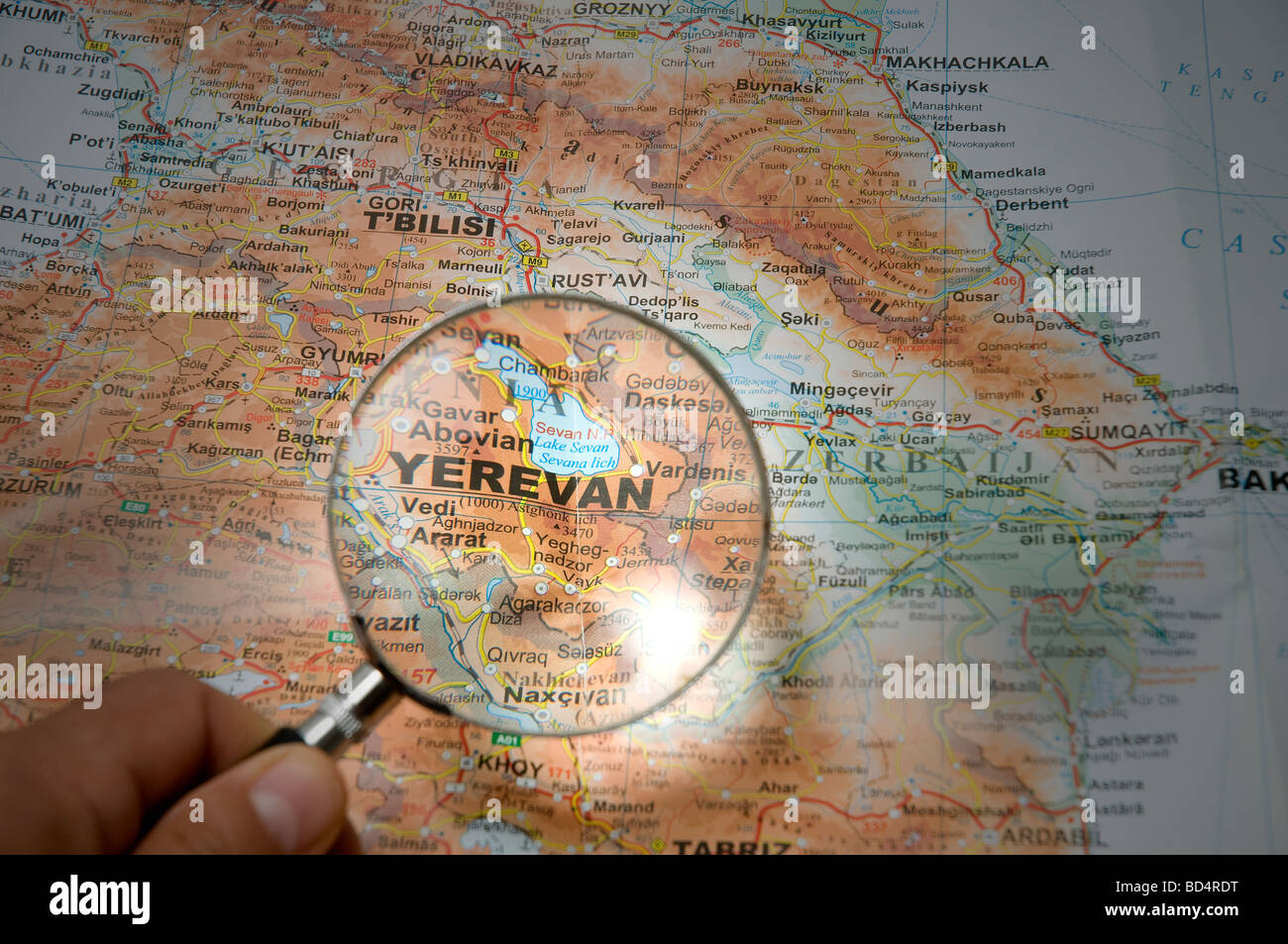 Map of yerevan hi-res stock photography and images - Alamy