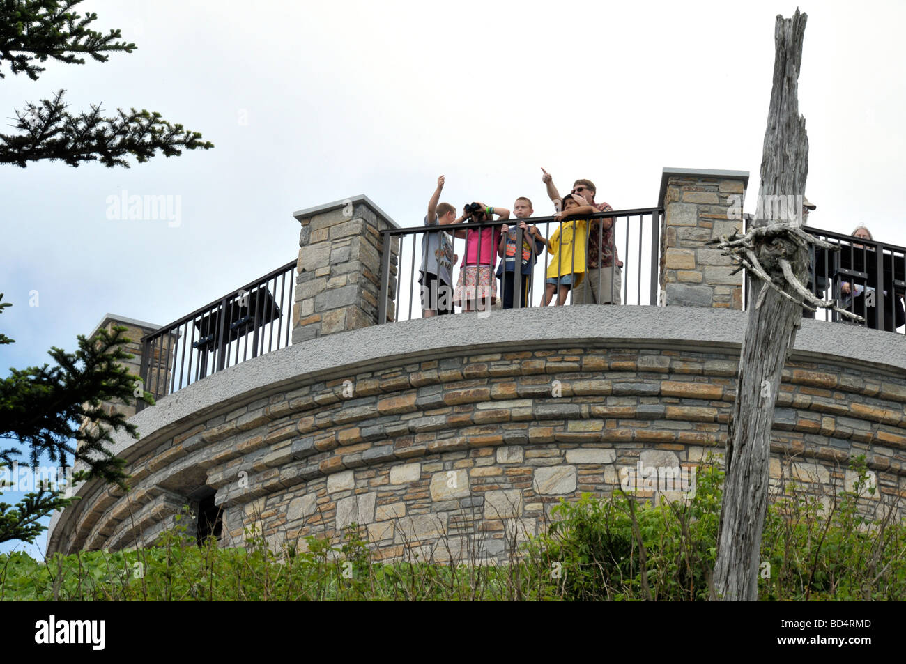 Lookout platform from Mount Mitchell, highest point in North Carolina ...
