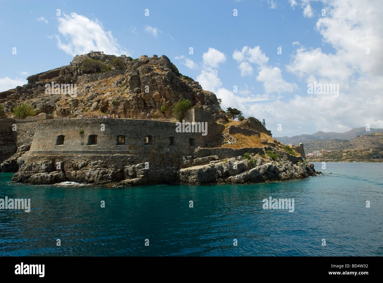 The Fortress Island of Spinalonga Crete Stock Photo - Alamy