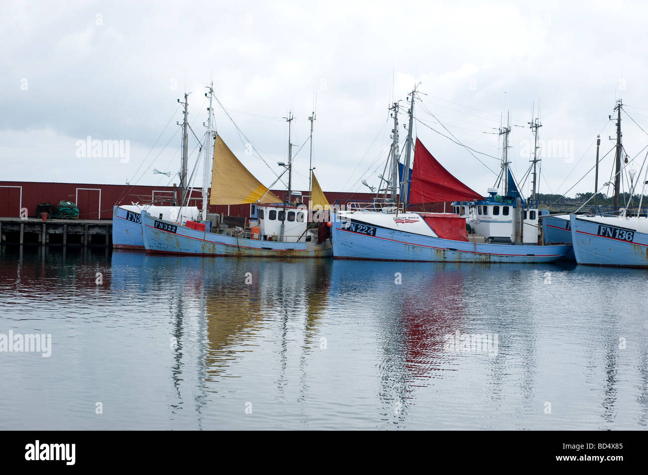 Fishing boats at harbour, Læsø Denmark Stock Photo - Alamy
