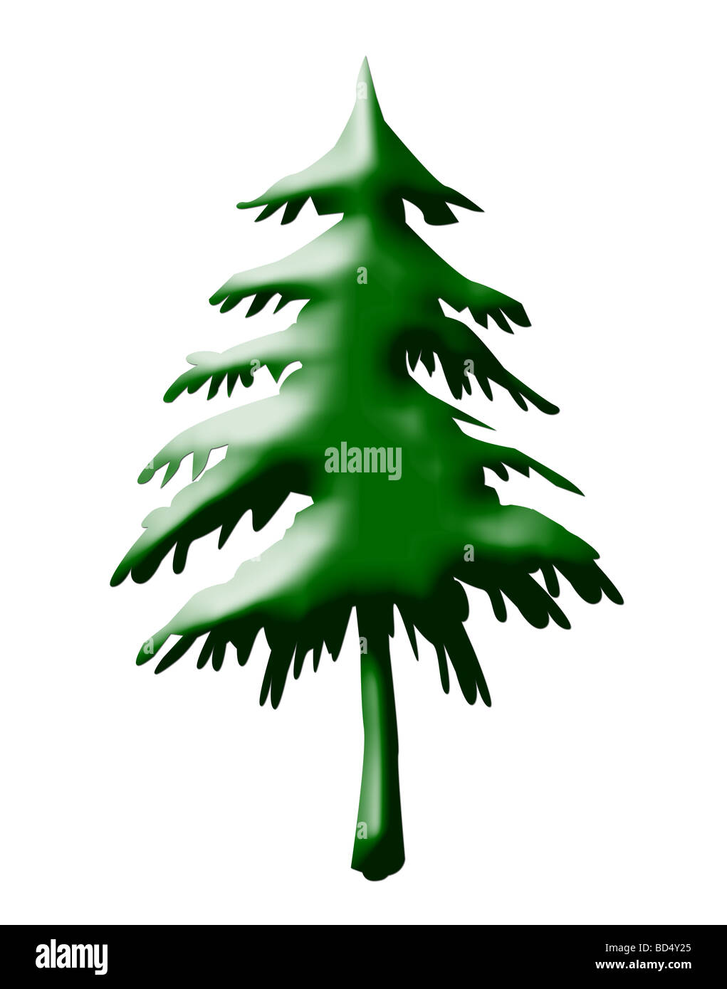 Snowy christmas tree Cut Out Stock Images & Pictures - Alamy