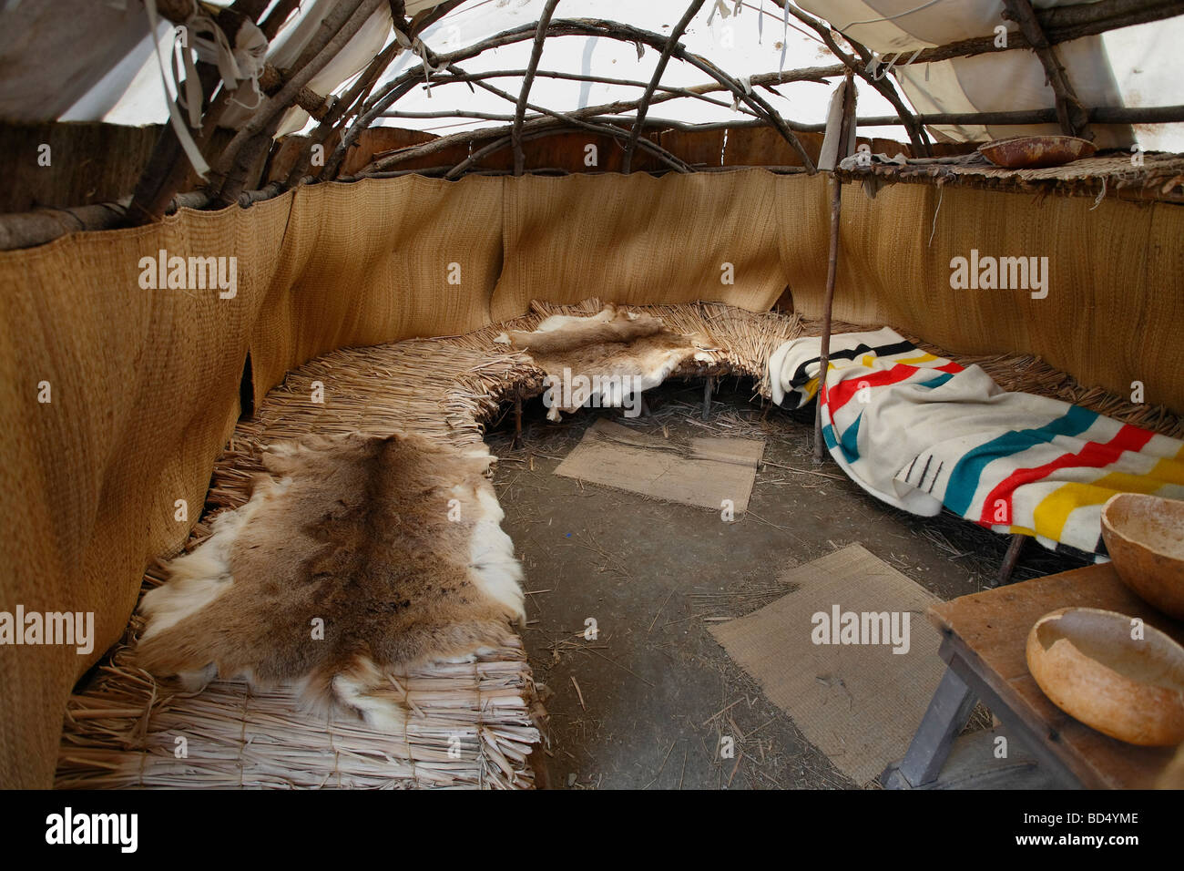 American beds historic history inside native old wigwam Woodland ...