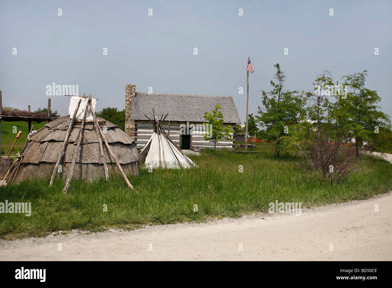 American bark dwelling historic history native old village wigwam ...