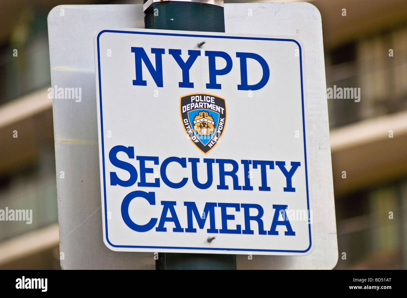 NYPD Security camera sign, Central Park, Manhattan, New York City, New ...