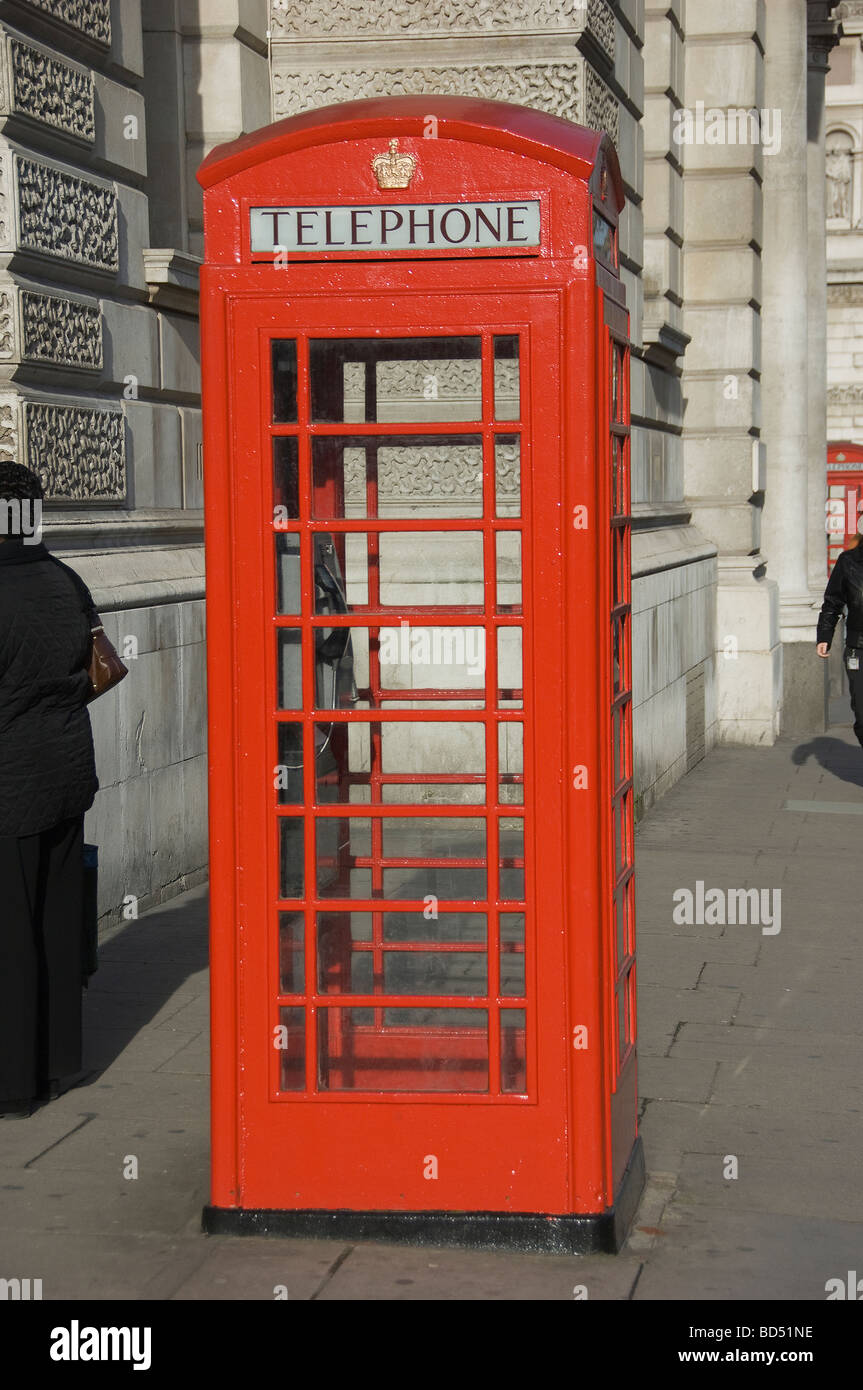 Red Telephone Box vertical Stock Photo - Alamy