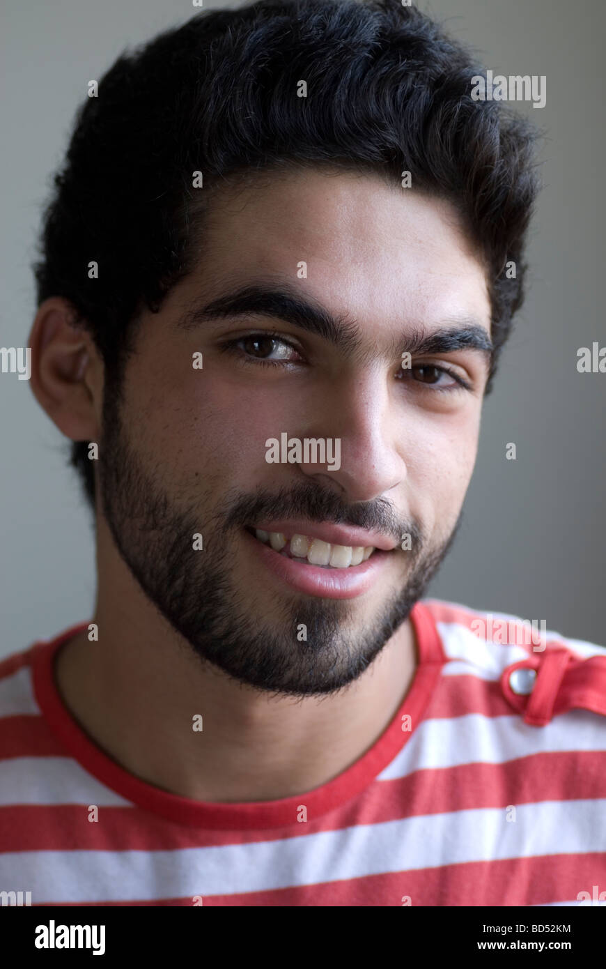 Happy young man with a beard smiling Lebanon Middle East Stock Photo ...