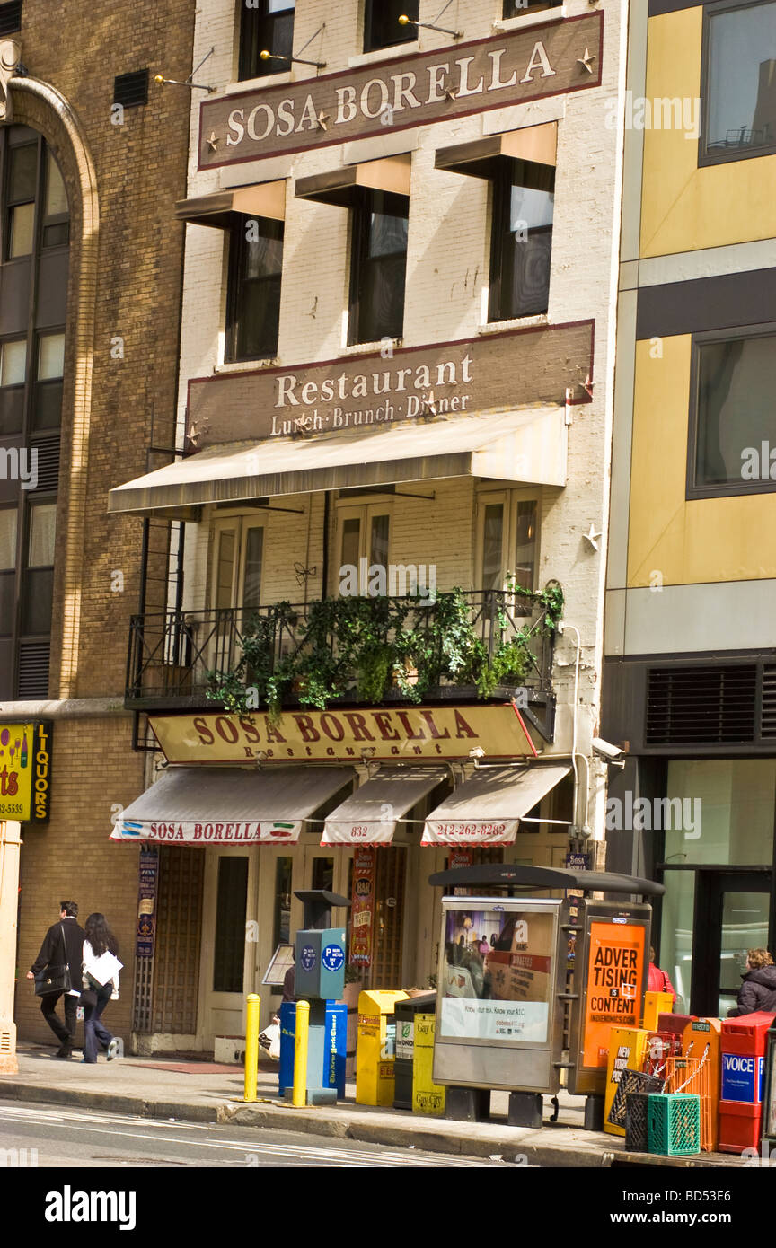 Sosa Borella Restaurant, Manhattan, New York City, USA Stock Photo - Alamy