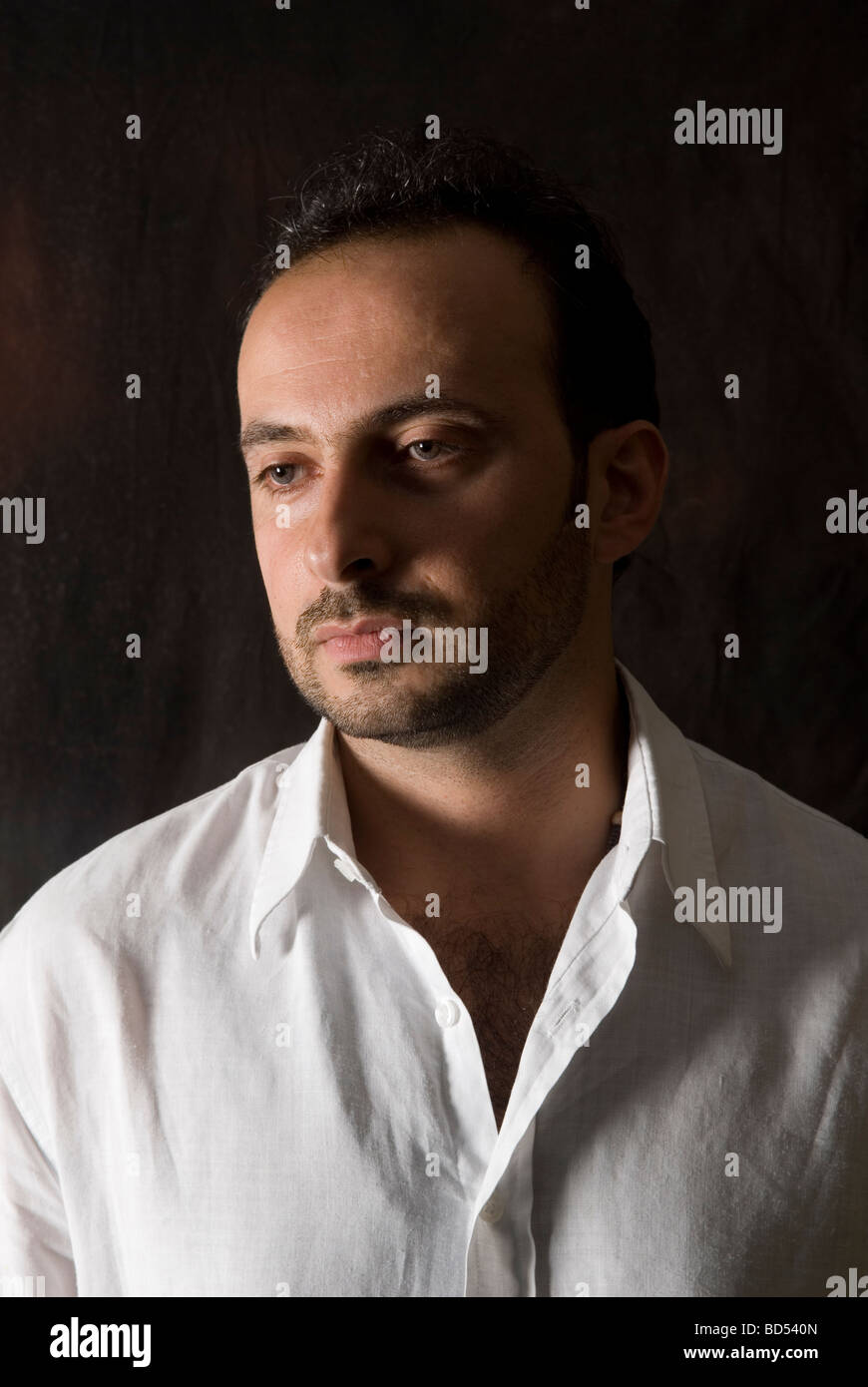 Portrait of a man thinking Stock Photo - Alamy