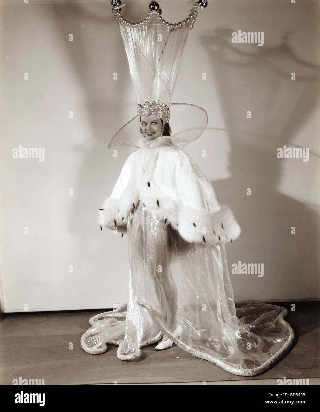 Showgirl in Absurd Futuristic Costume Stock Photo - Alamy