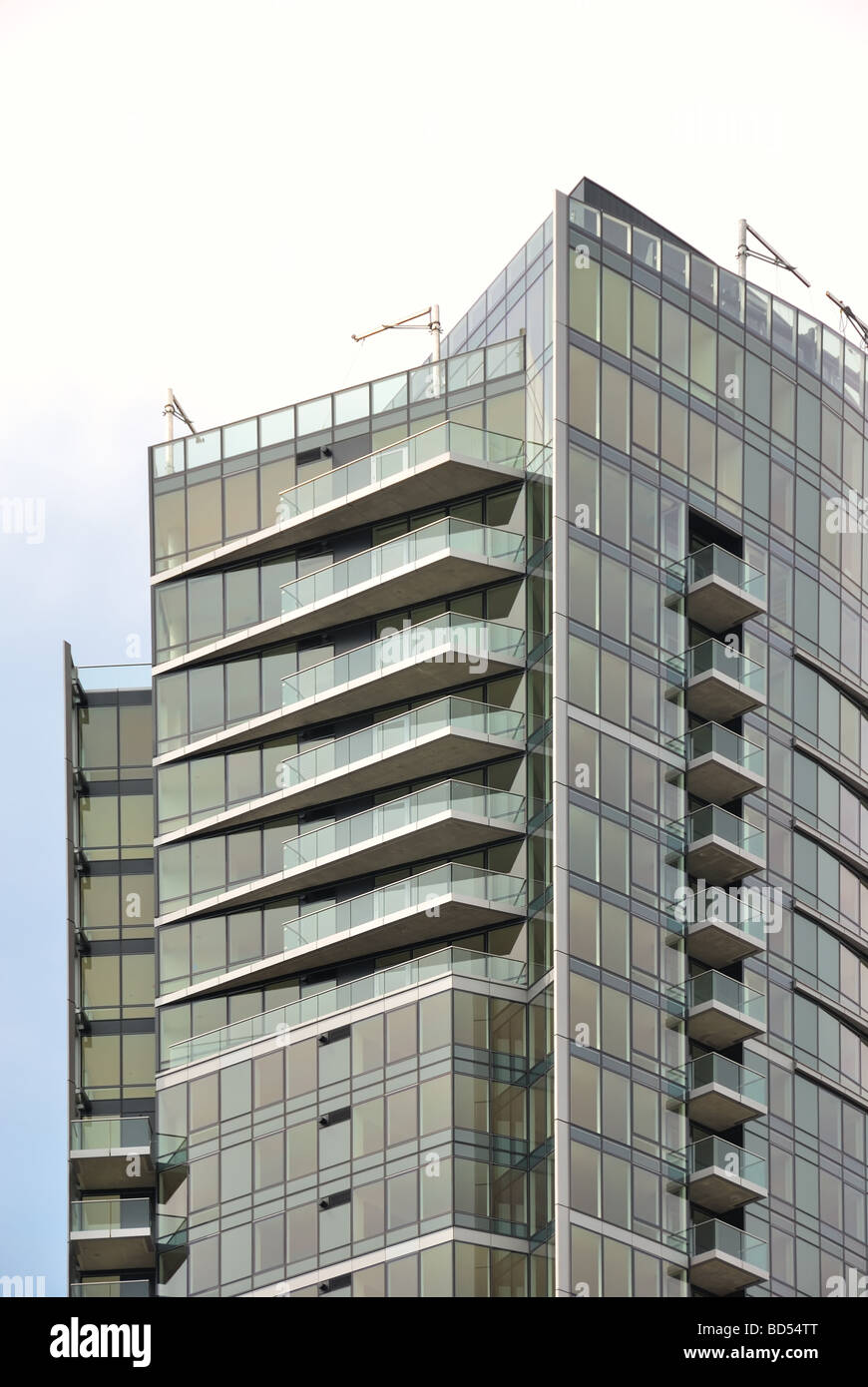 Balconies on modern high-rise buildings Stock Photo - Alamy
