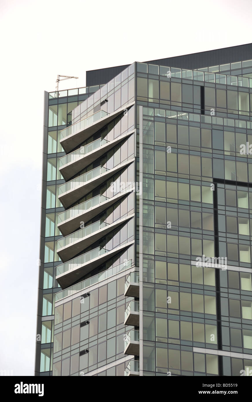 Balconies on modern high-rise buildings Stock Photo - Alamy