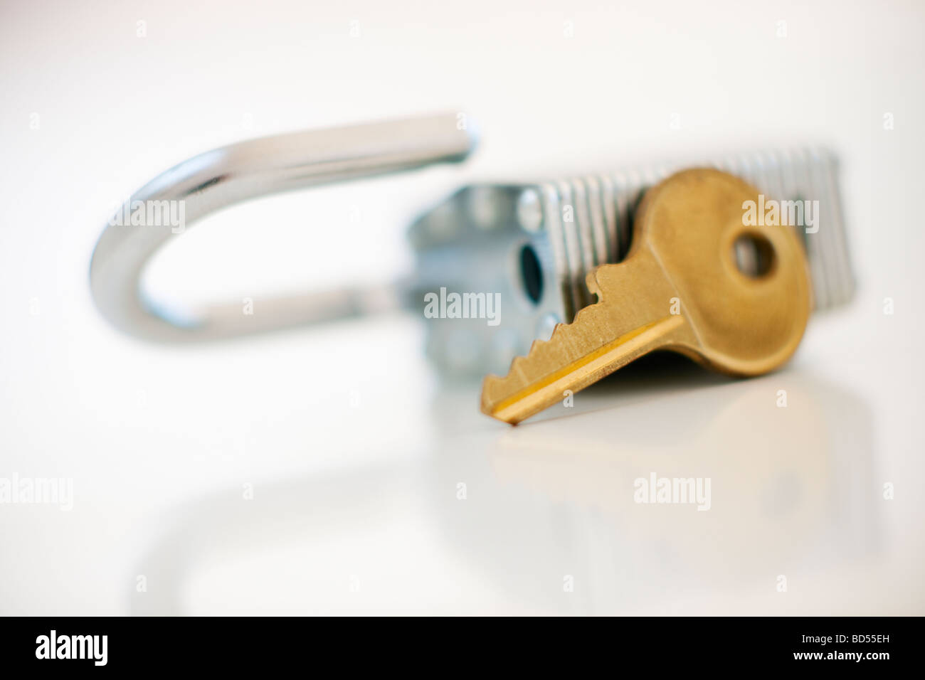 Padlock and key Stock Photo - Alamy