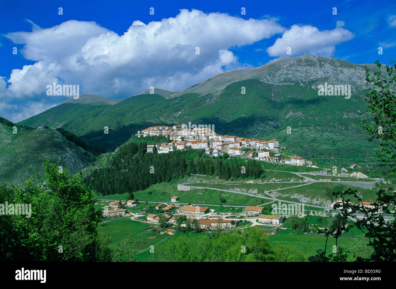 Opi a medieval hilltop town in Abruzzo National Park Apennine Mountains ...
