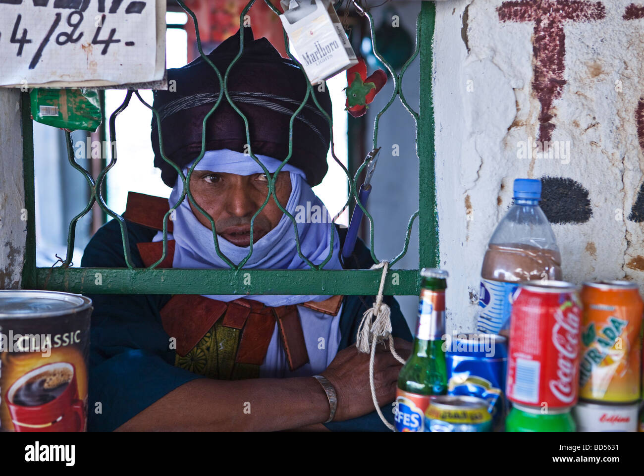 Libya Sahara desert a Libyan man in the Ubari lakes area Stock Photo ...
