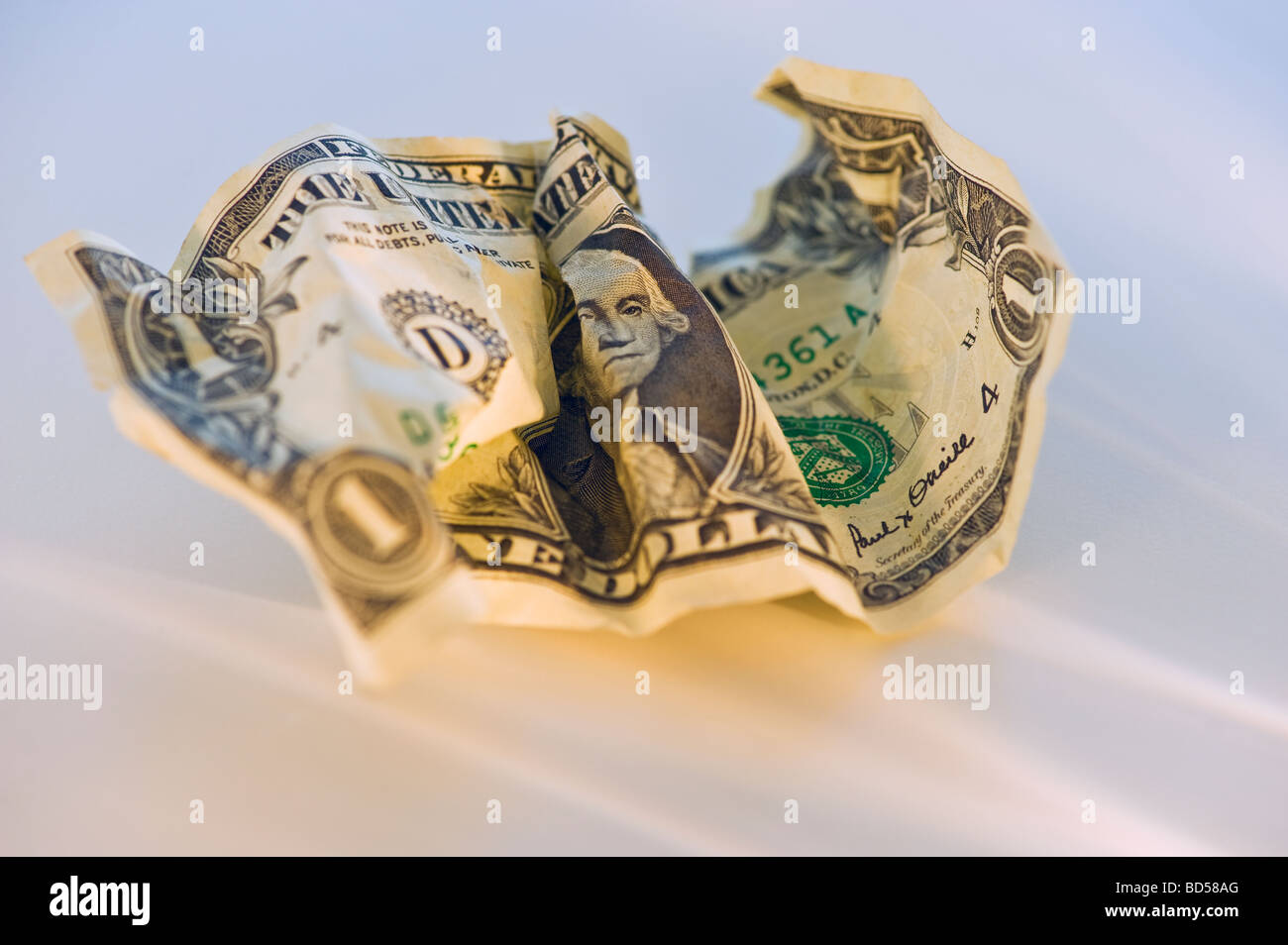 Crumpled dollar bill hi-res stock photography and images - Alamy