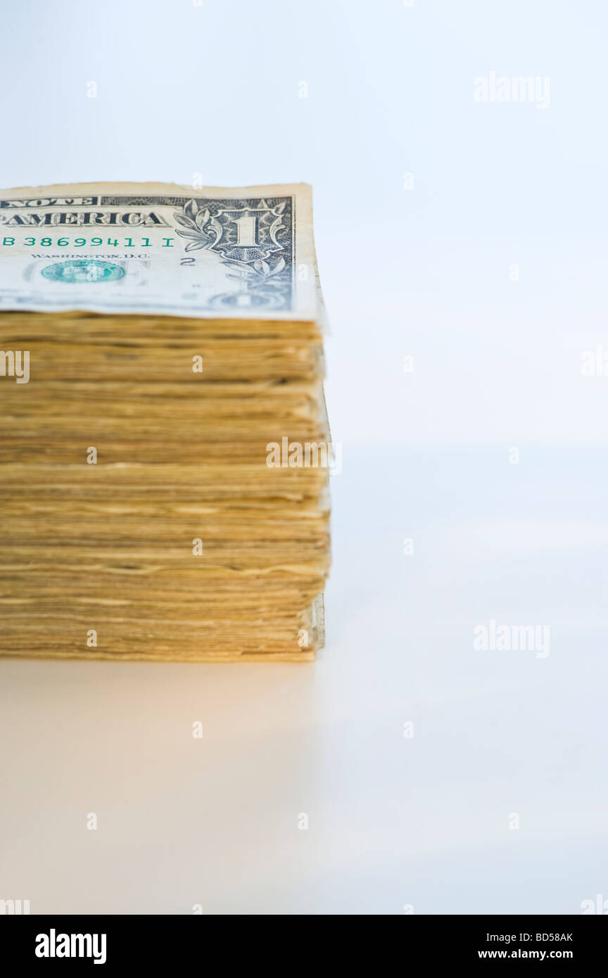 Stack of dollar bills Stock Photo - Alamy