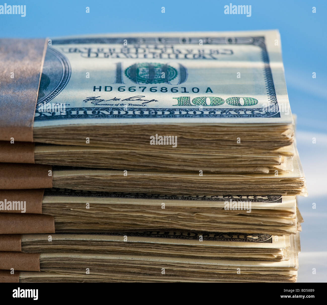 Stacks of hundred dollar bills Stock Photo - Alamy