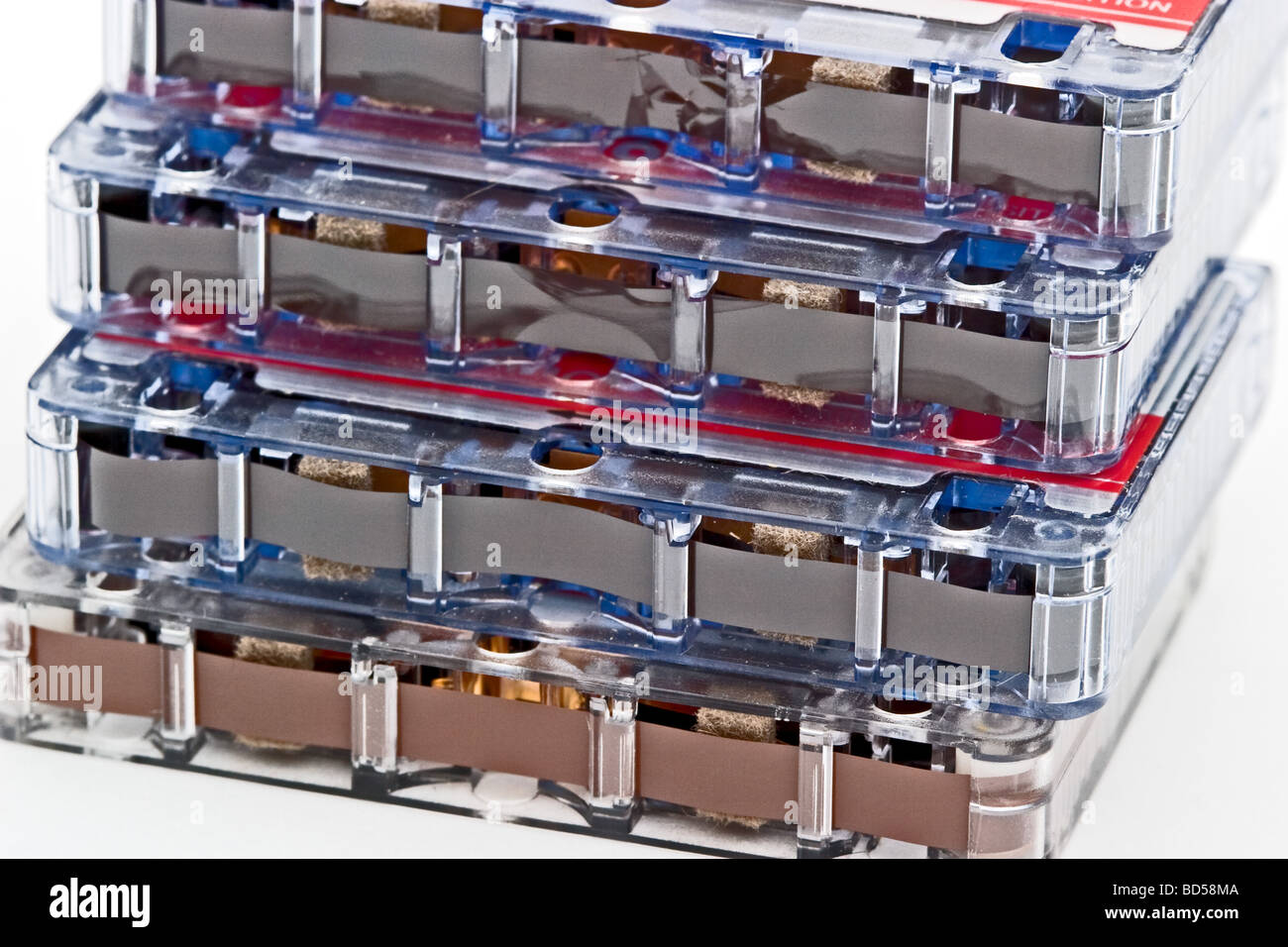 Pile of recording tapes for a tape recorder Stock Photo - Alamy